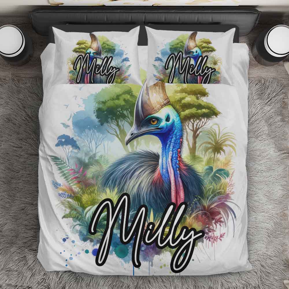 Aussie Cassowary Personalised Doona Cover Set Australia – Little Squiffy