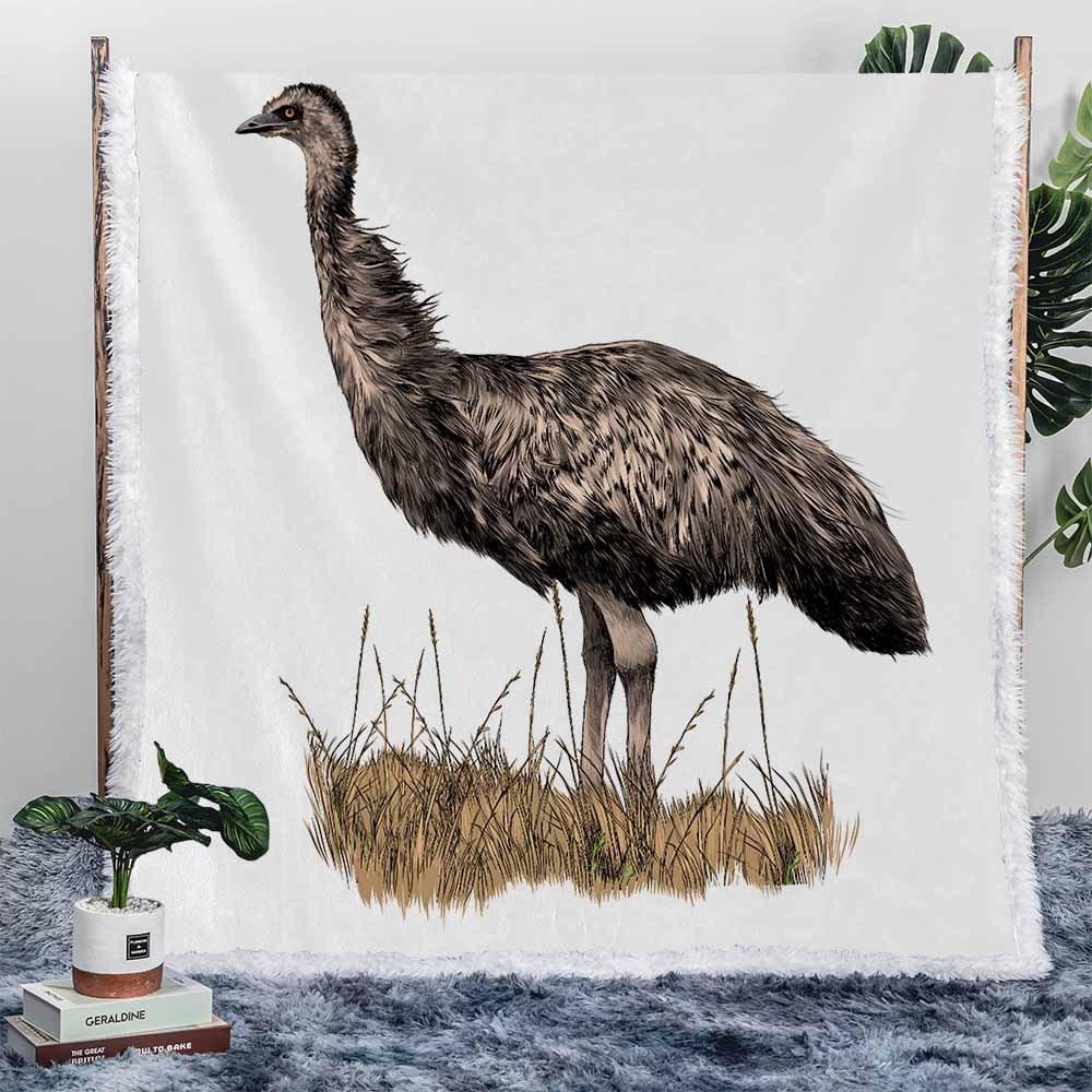 Aussie Emu Premium Plush Sherpa Blanket Australia – Little Squiffy