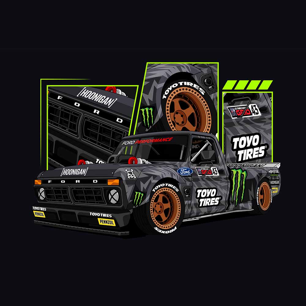 Custom Drawn Car Portrait Digital Illustrates Australia – Little Squiffy