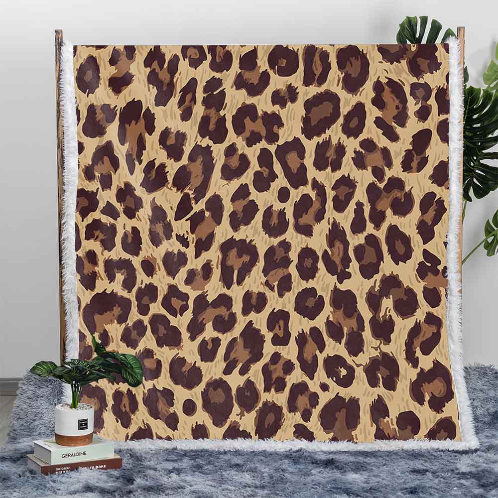 Funky Leopard Print Sherpa Blanket Australia With Afterpay – Little Squiffy