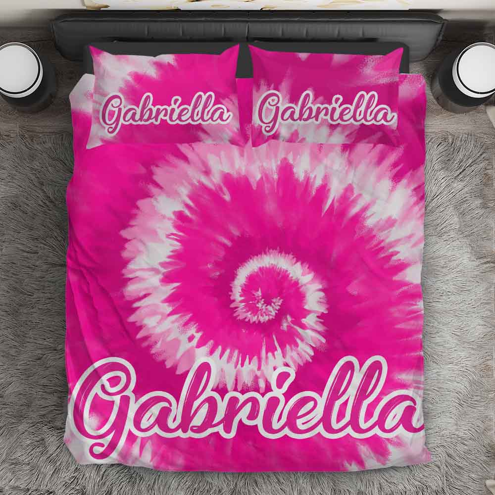 Pink Tie Dye Personalised Doona Cover Set Australia – Little Squiffy