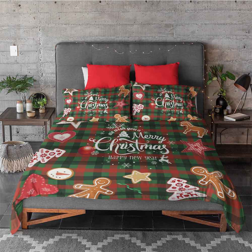 We Wish You A Merry Christmas Quilt Cover Set – Little Squiffy