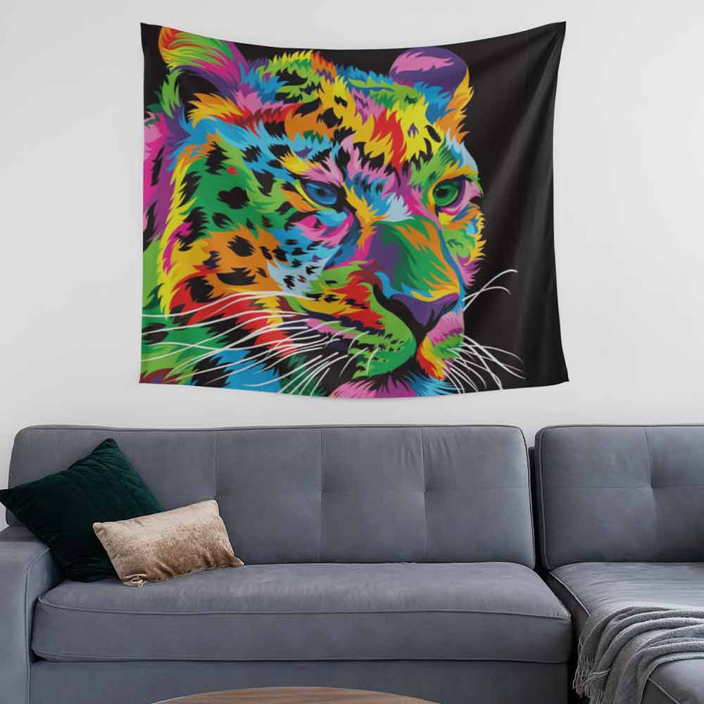 Bright Cheetah Wall Hanging Tapestry Australia With Humm – Little Squiffy