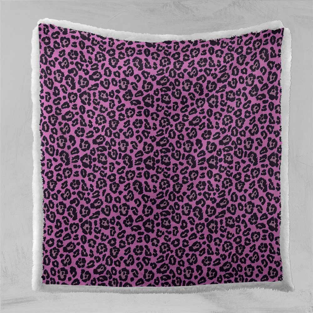 Leopard Print Sherpa Blanket Pink Australia With Afterpay – Little Squiffy