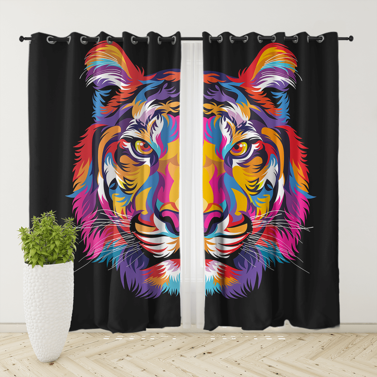 Bright Tiger Curtain Set – Little Squiffy
