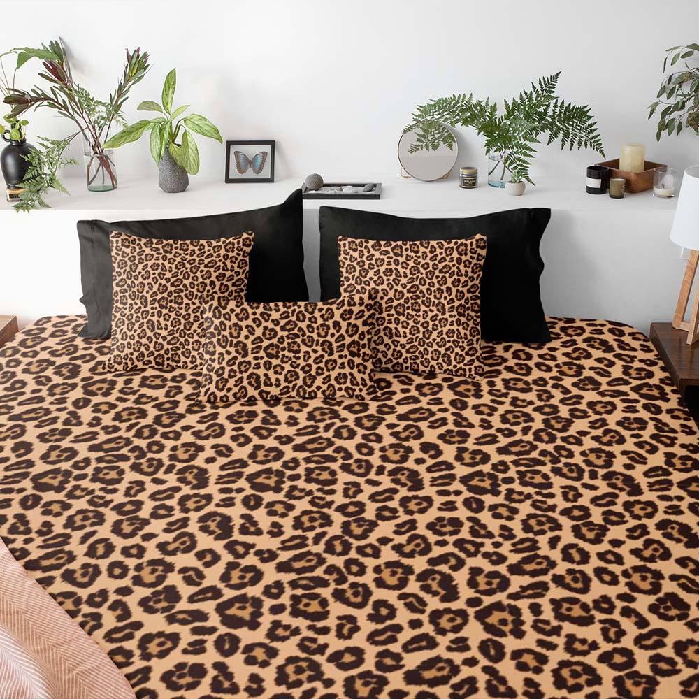 Leopard Print Bed Sheets Get Leopard Quilt Cover Set Gold Polyester
